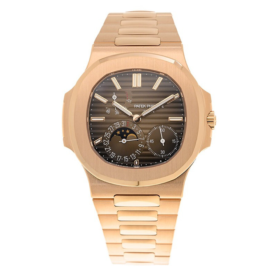 Patek Philippe Nautilus Rose Gold Automatic Brown Dial Men's Watch 5712 ...
