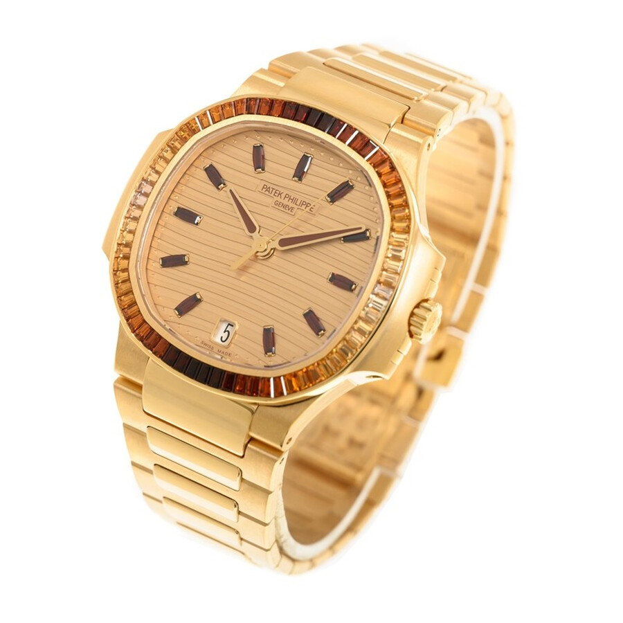 Patek Philippe Nautilus Rose Gold Automatic Rose Dial Ladies Watch 7118 ...