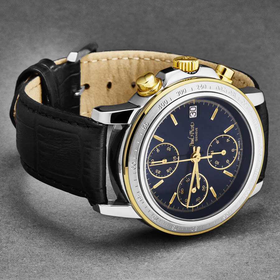 Paul Picot Chronosport Chronograph Automatic Blue Dial Men's Watch ...