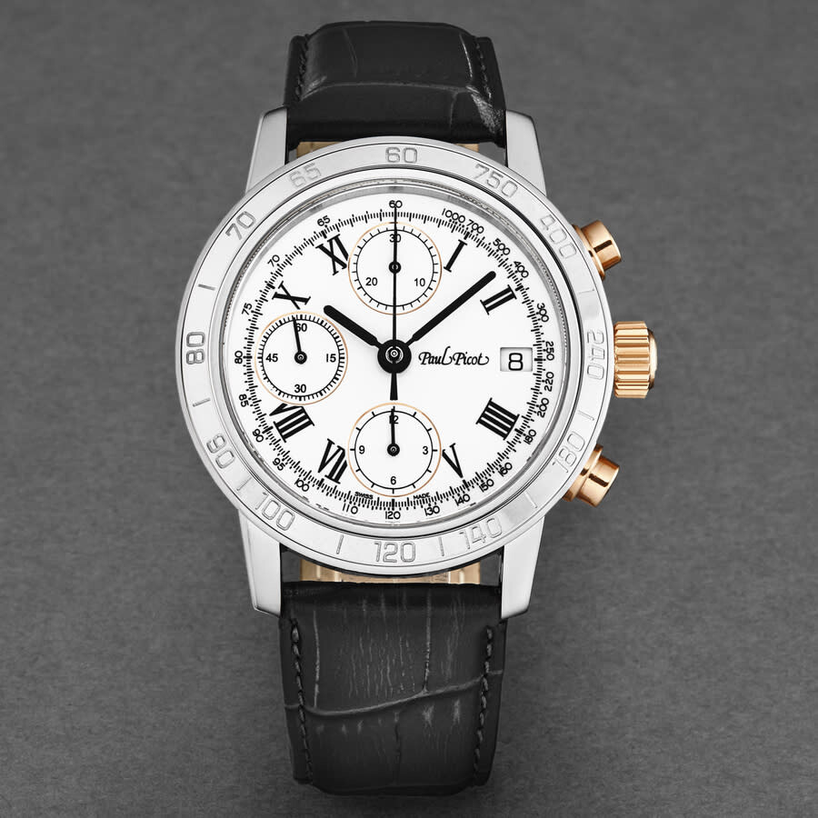 Paul Picot Chronosport Chronograph Automatic White Dial Men's Watch ...