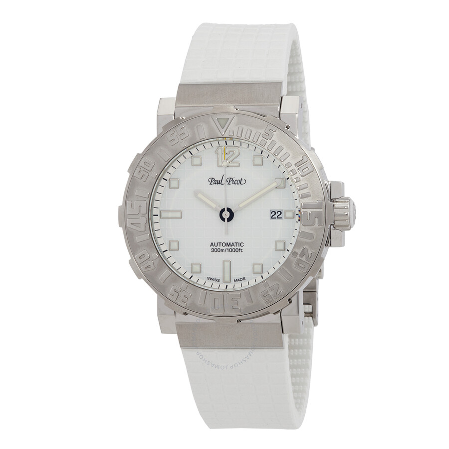 Paul Picot C Type Automatic Chronometer White Dial Mens Watch P4118sgbl1401 Watches C Type