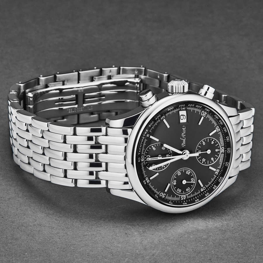 Paul Picot Telemark Chronograph Automatic Black Dial Men's Watch P4102 ...