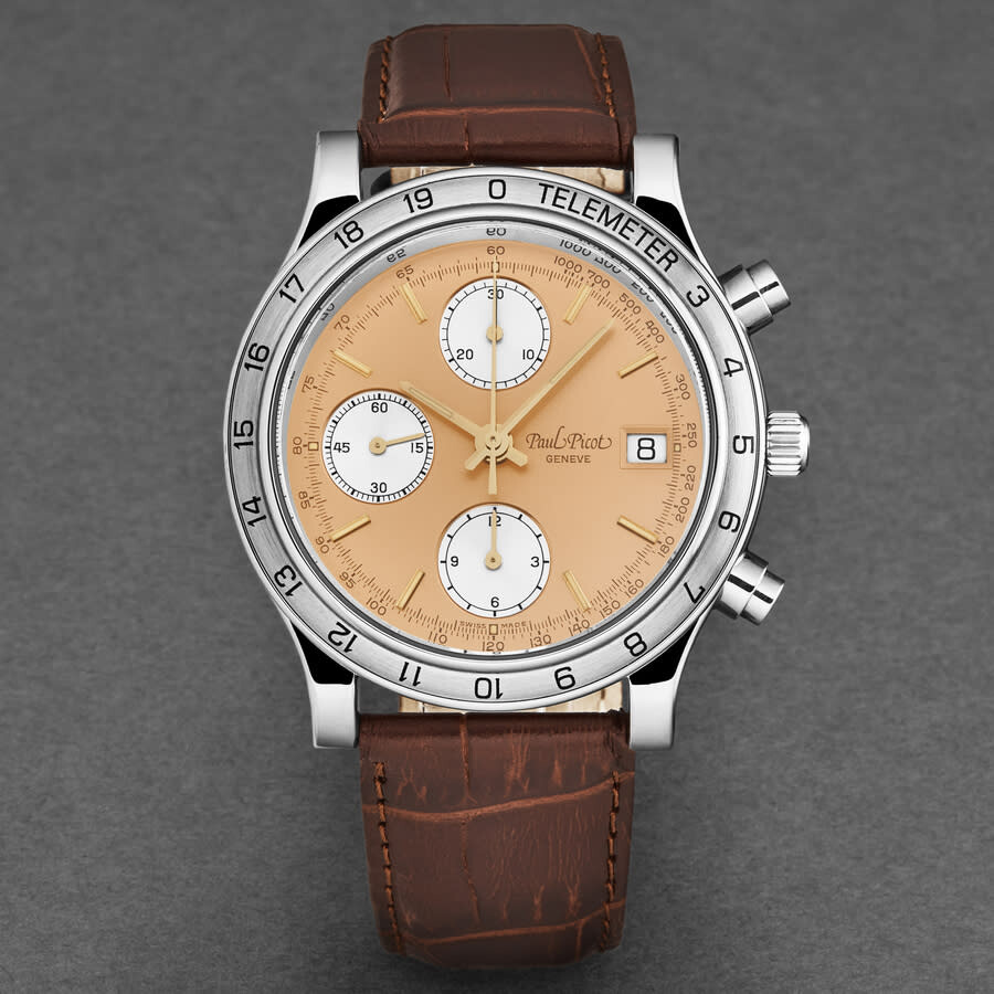 Paul Picot Telemeter Chronograph Automatic Champagne Dial Men's Watch ...