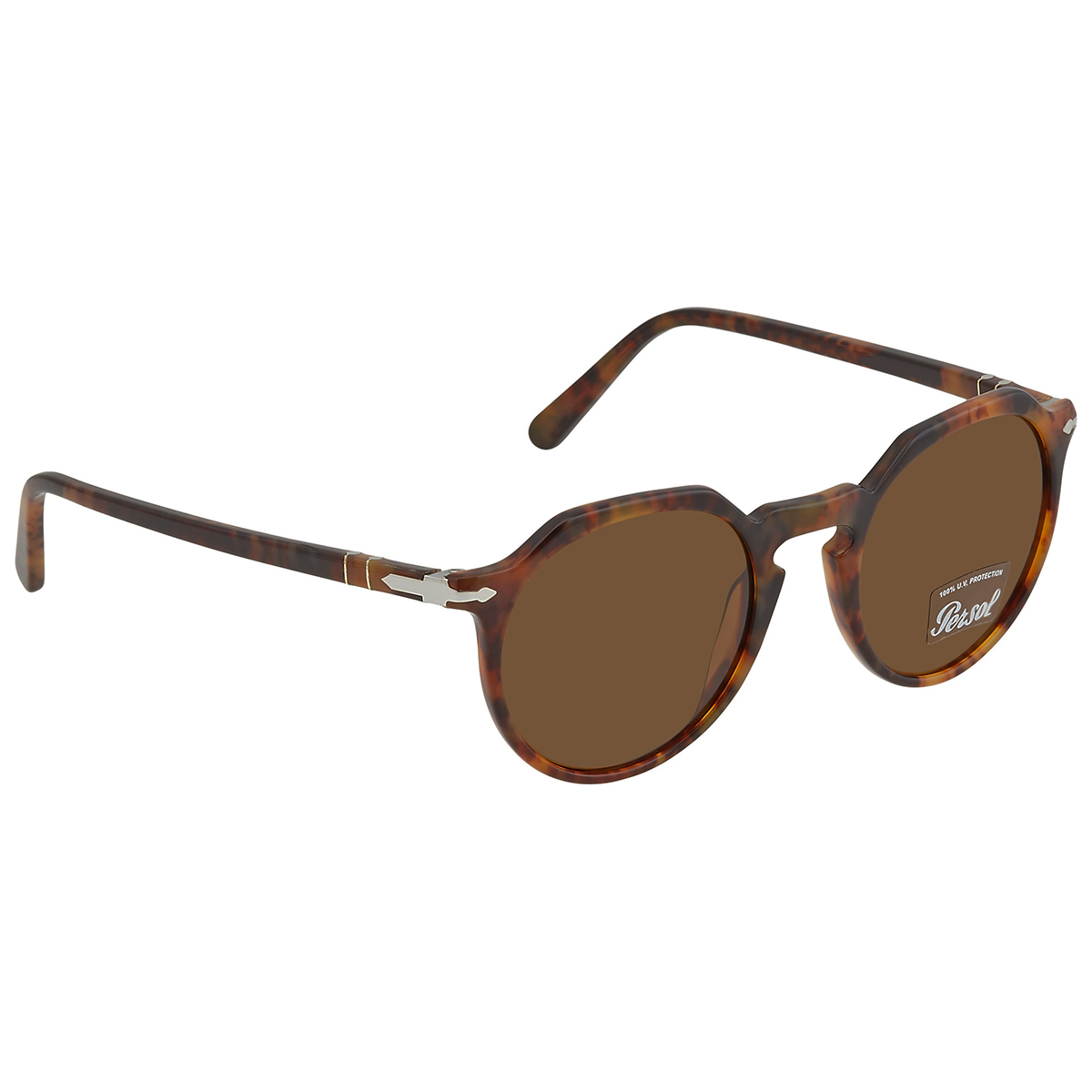 Persol Brown Geometric Unisex Sunglasses PO3281S 108/33 50 ...