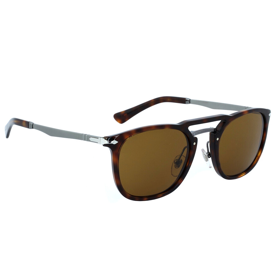 Persol Brown Square Unisex Sunglasses PO3265S 24/33 50 8056597394758 ...