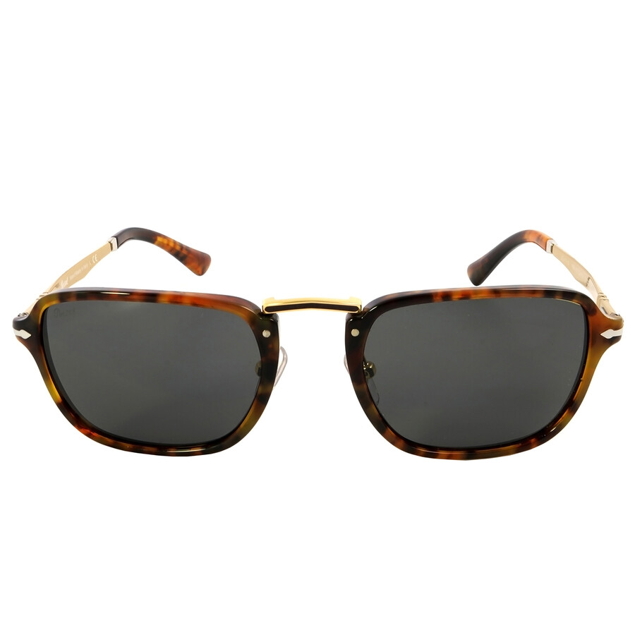 Persol Dark Grey Rectangular Men's Sunglasses PO3247S 108/B1 51 ...