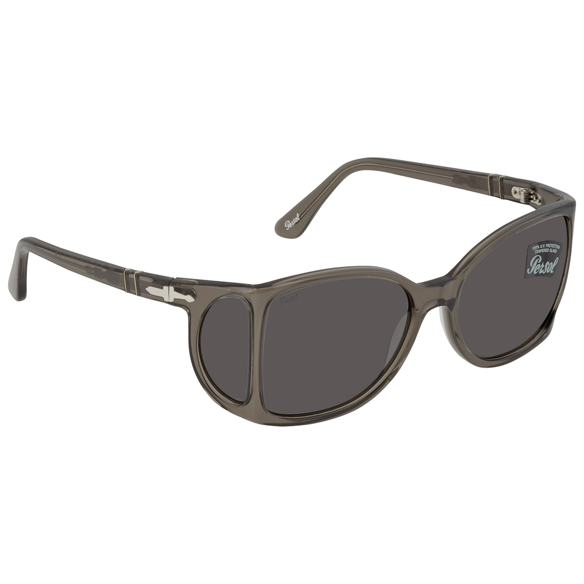 Persol Dark Grey Wrap Unisex Sunglasses PO0005 1103B1 8056597378819 ...