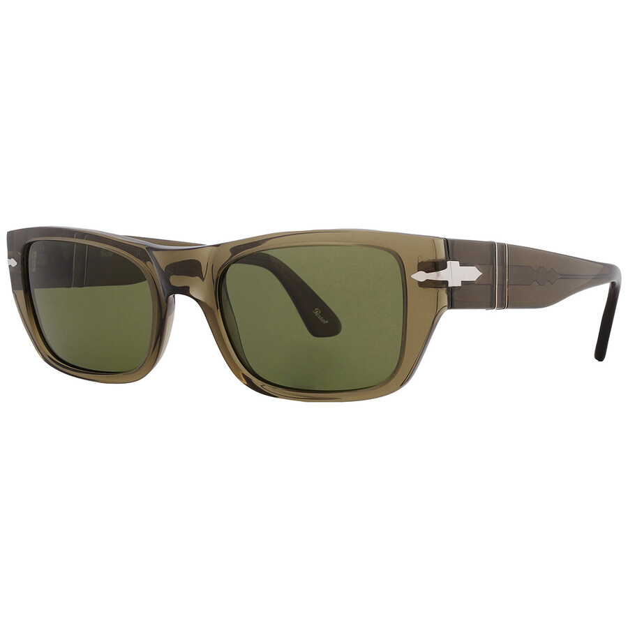 Persol Green Rectangular Unisex Sunglasses PO3268S 1142P1 53 ...