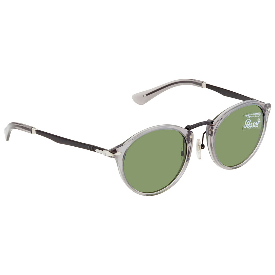 Persol Green Round Unisex Sunglasses PO3248S 309/4E 49 8056597229357 ...