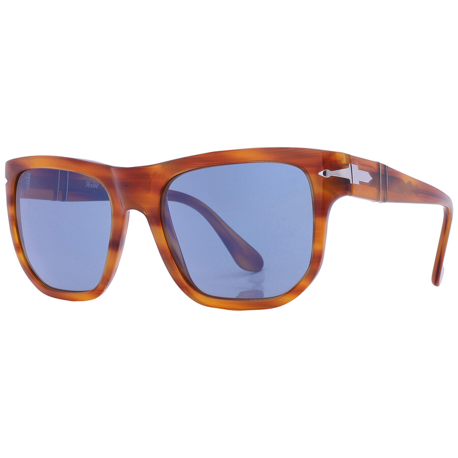 Persol Light Blue Square Unisex Sunglasses PO3306S 960/5655 ...