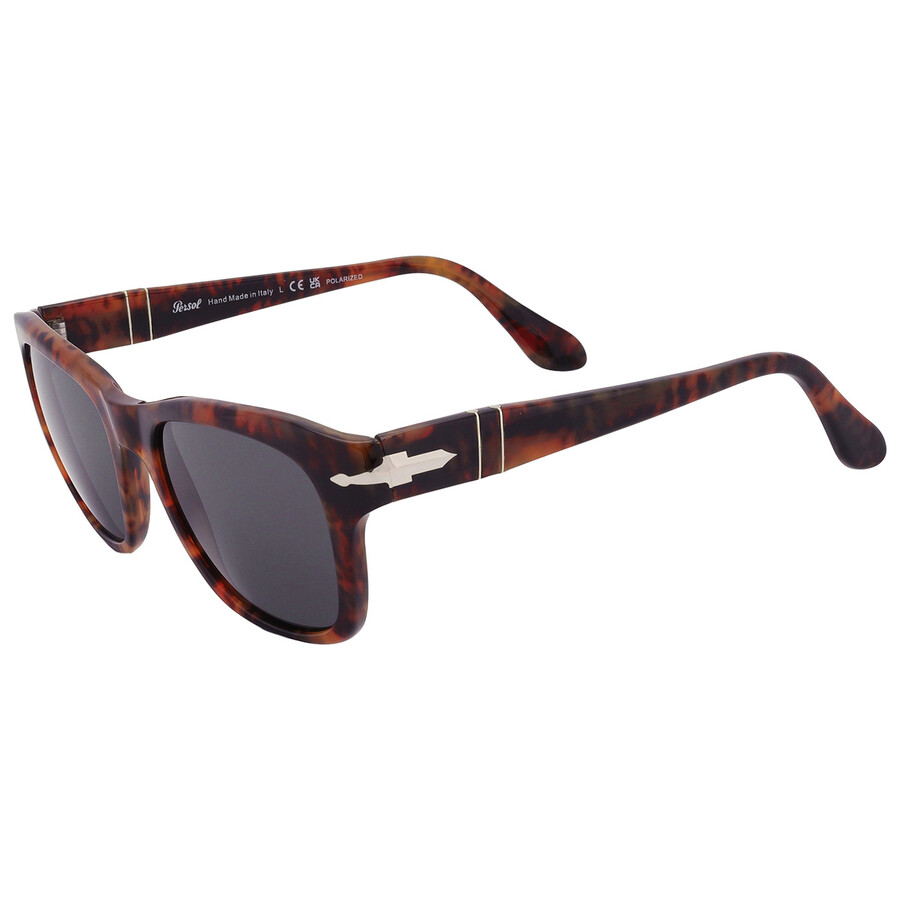 Persol Polarized Black Square Unisex Sunglasses PO3313S 108/48 52 ...