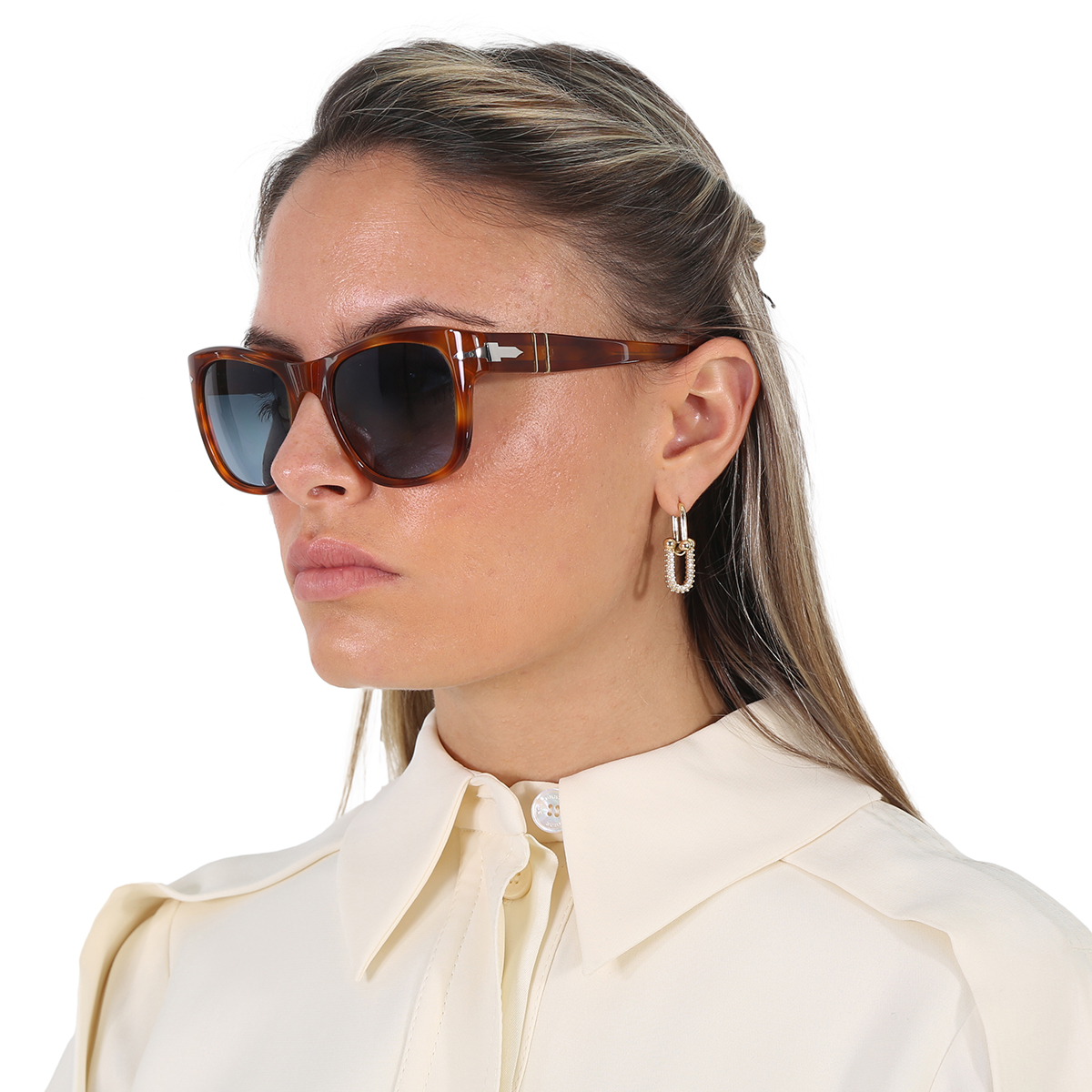 Persol Polarized Blue Gradient Square Unisex Sunglasses PO3313S 96/S3 ...