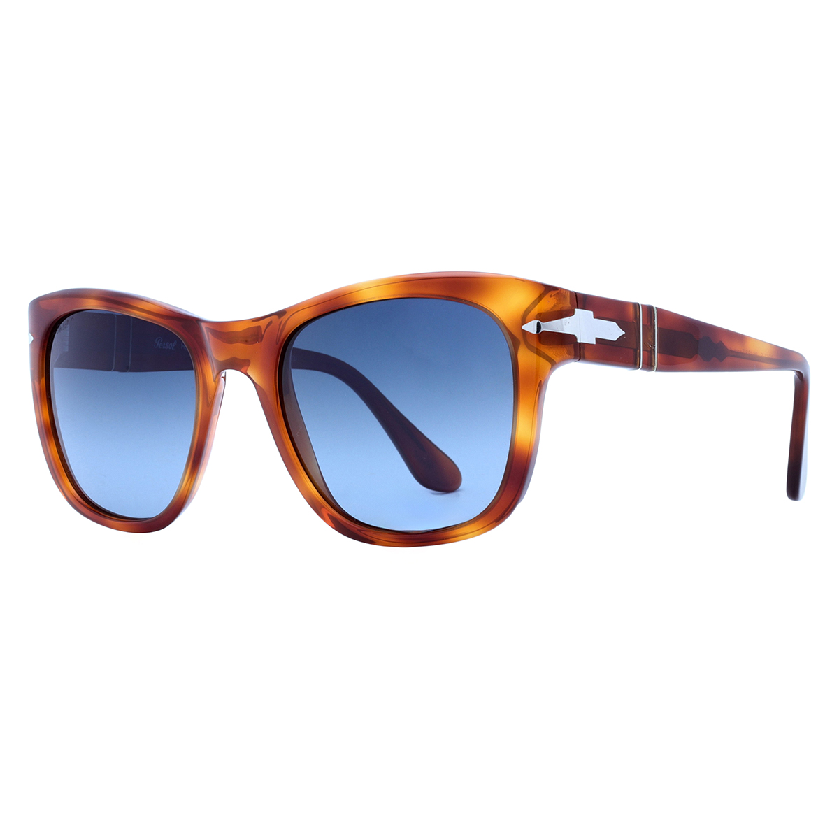 Persol Polarized Blue Gradient Square Unisex Sunglasses PO3313S 96/S3 ...