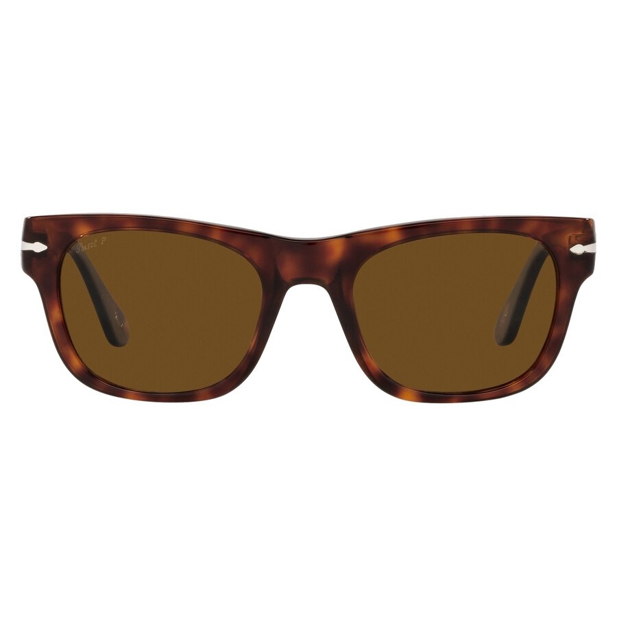 Persol Polarized Brown Rectangular Unisex Sunglasses PO3269S 24/57 52 ...