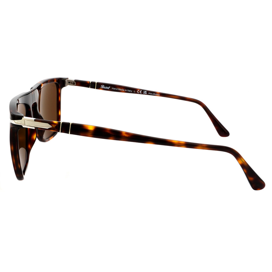 Persol Polarized Brown Square Unisex Sunglasses PO3225S 24/57 56 ...