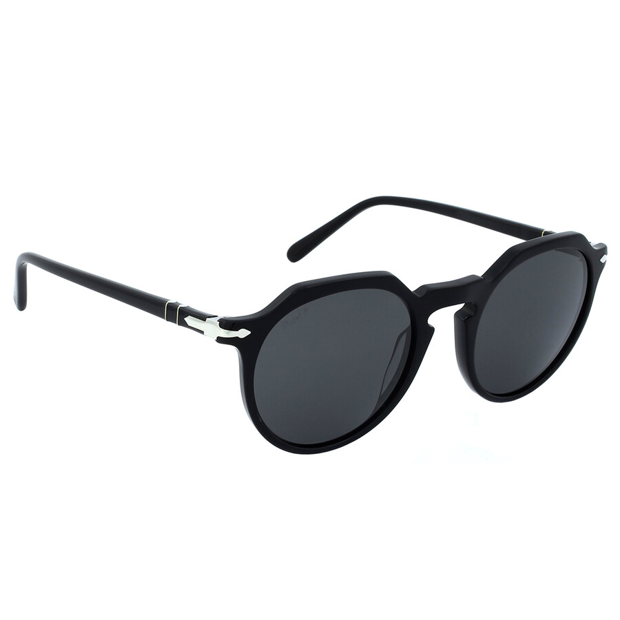 Persol Polarized Dark Black Geometric Unisex Sunglasses PO3281S 95/48 ...