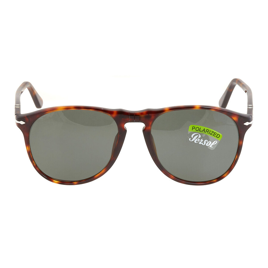 Persol Polarized Green Pilot Men's Sunglasses PO9649S 24/58 55 ...