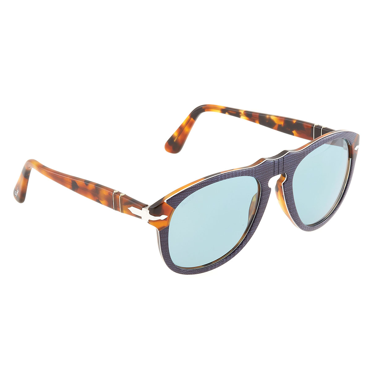 Persol Polarized Light Blue Pilot Men's Sunglasses PO0649 10903R 54 ...