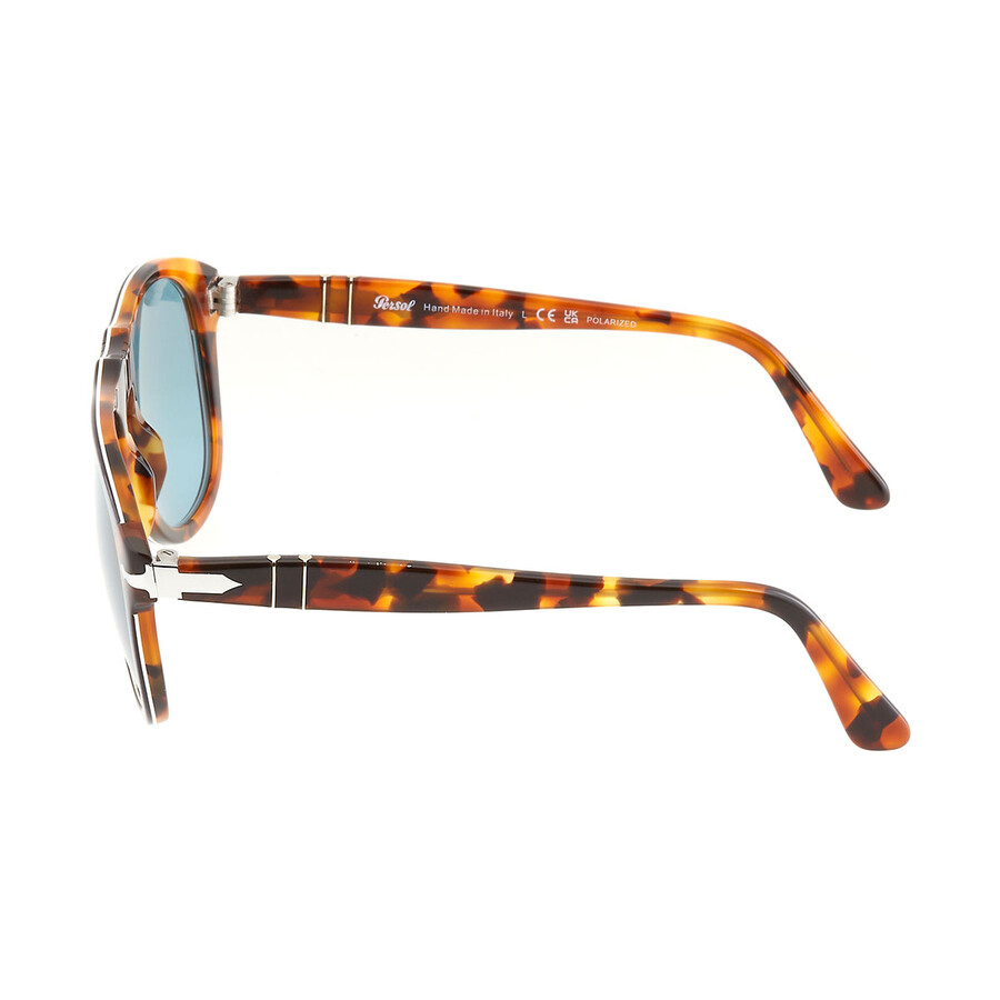 Persol Polarized Light Blue Pilot Men's Sunglasses PO0649 10903R 54 ...