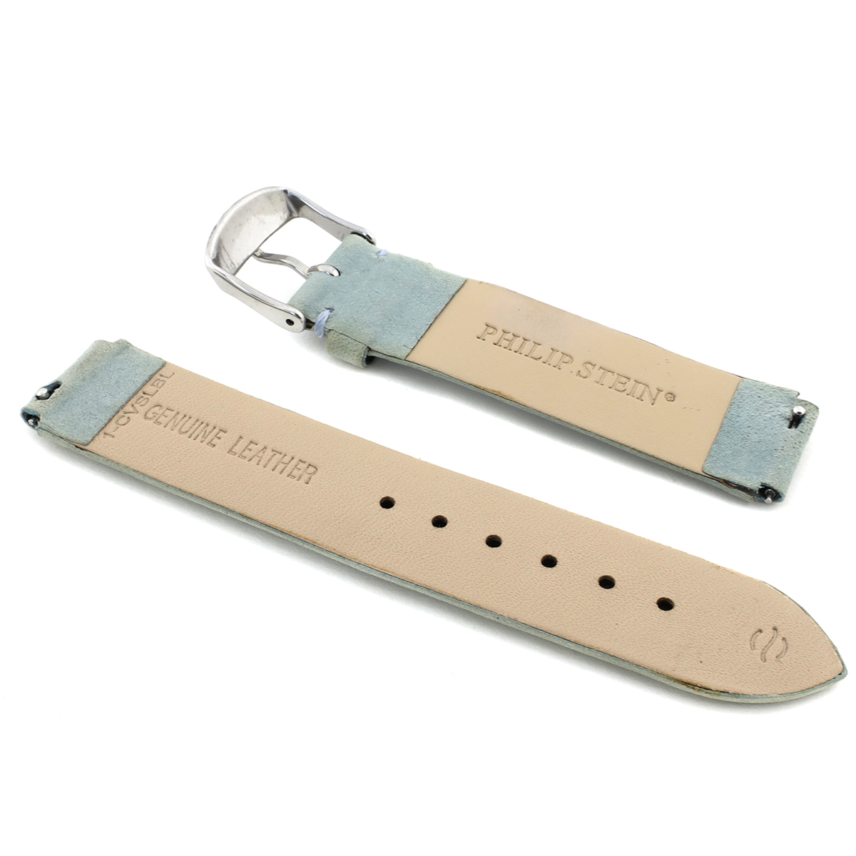 Philip Stein Light Blue Vintage Suede Leather Watch Band GWP001 - Watch ...