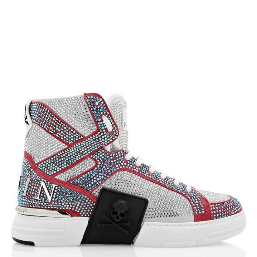 Philipp Plein Crystal Money Kicks Hi-Top Sneakers, Brand Size 35 ( US ...