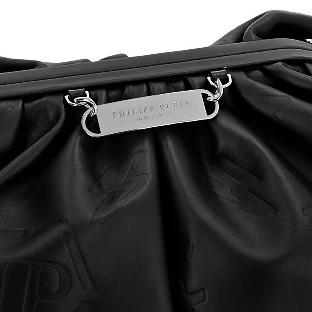 Philipp Plein Embossed Monogram Leather Pillow Bag PAAA-WBA1365-PLE075N ...