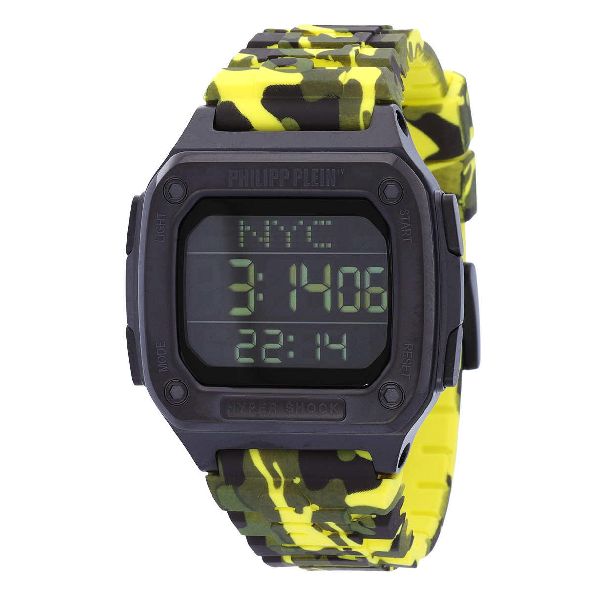 Philipp Plein Hyper Shock Quartz Digital Black Dial Unisex Watch ...