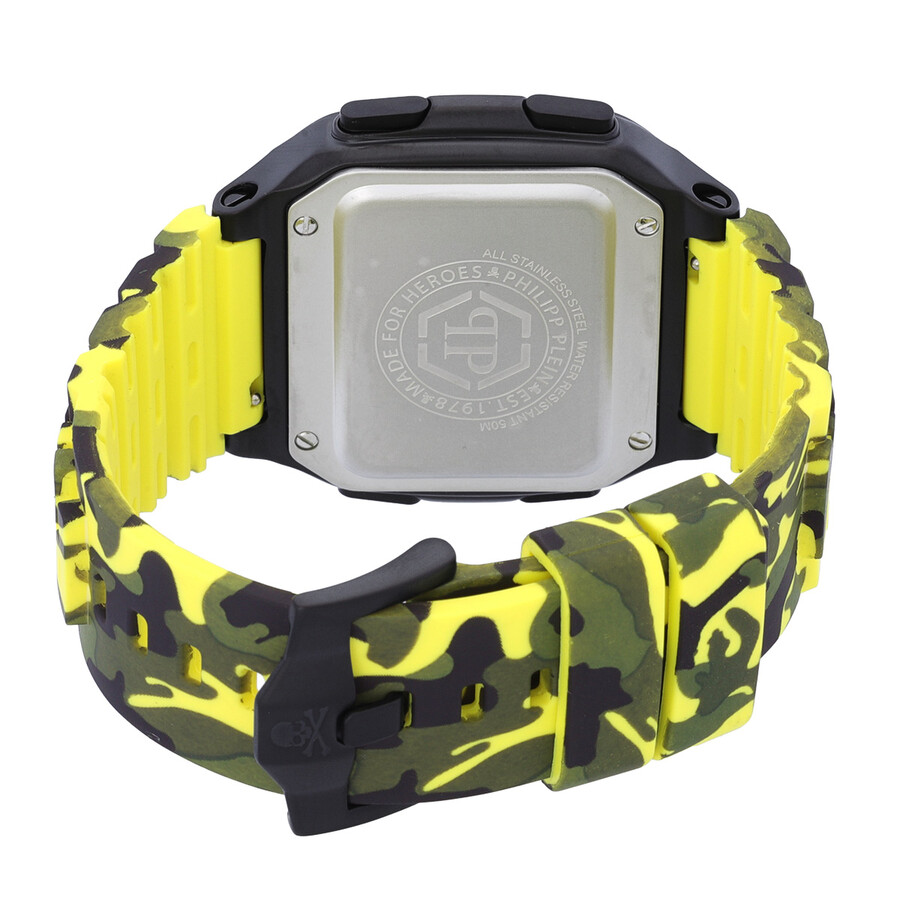 Philipp Plein Hyper Shock Quartz Digital Black Dial Unisex Watch ...