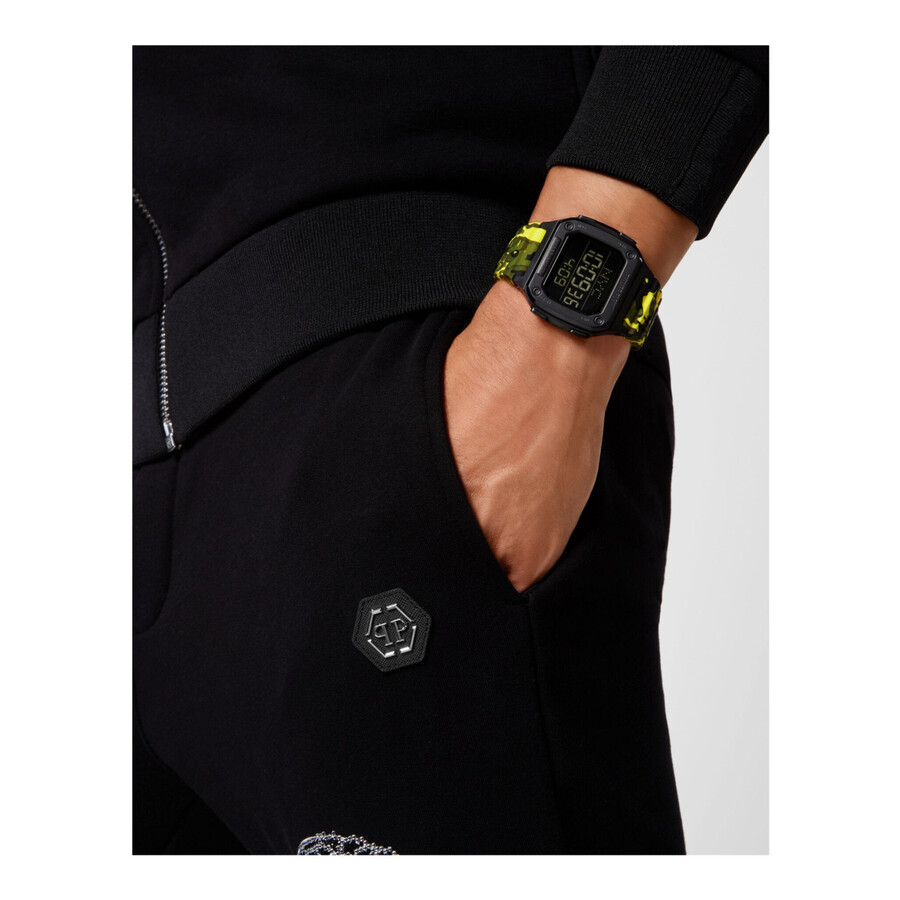 Philipp Plein Hyper Shock Quartz Digital Black Dial Unisex Watch ...