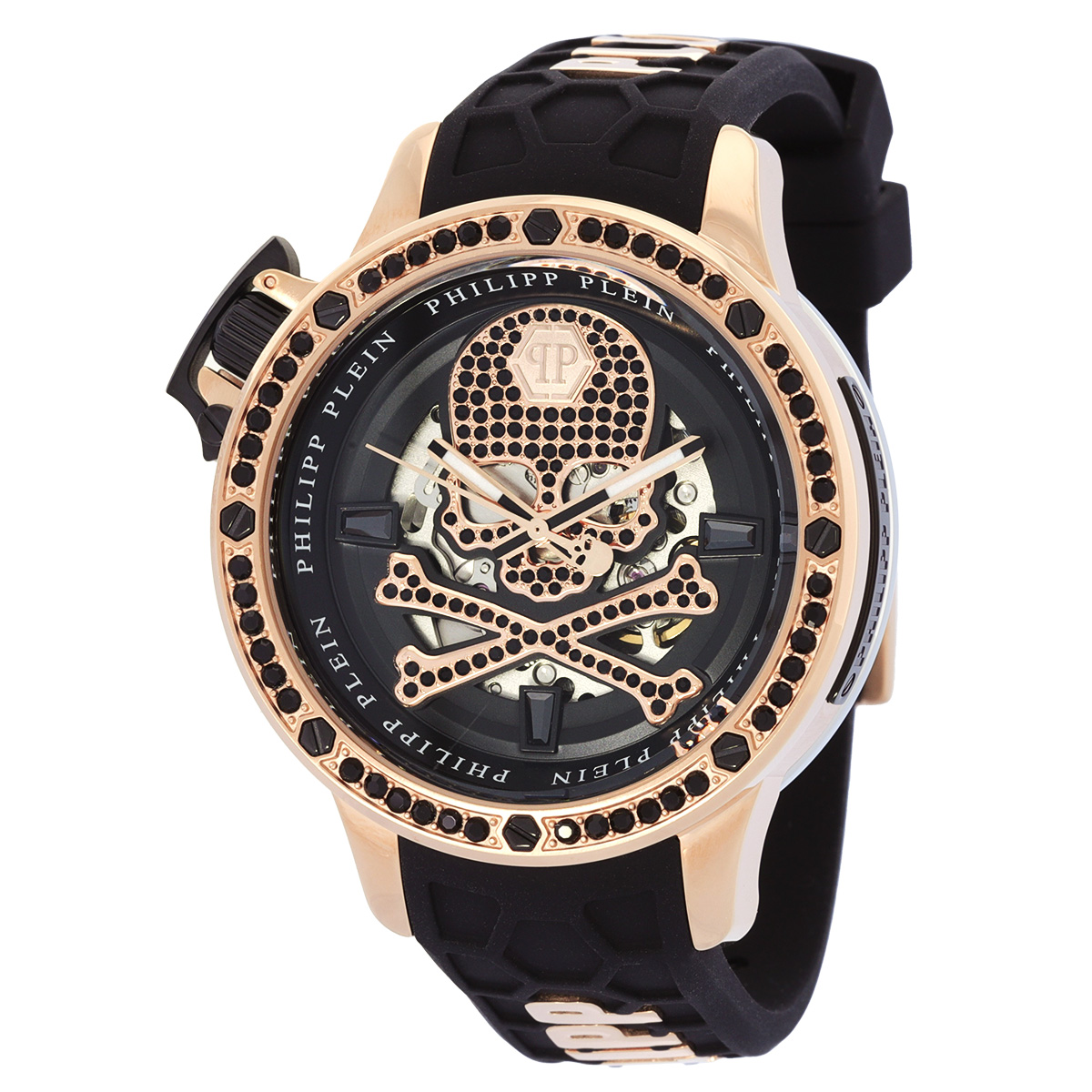 Philipp Plein Hyper Sport Automatic Crystal Black Dial Men's Watch ...