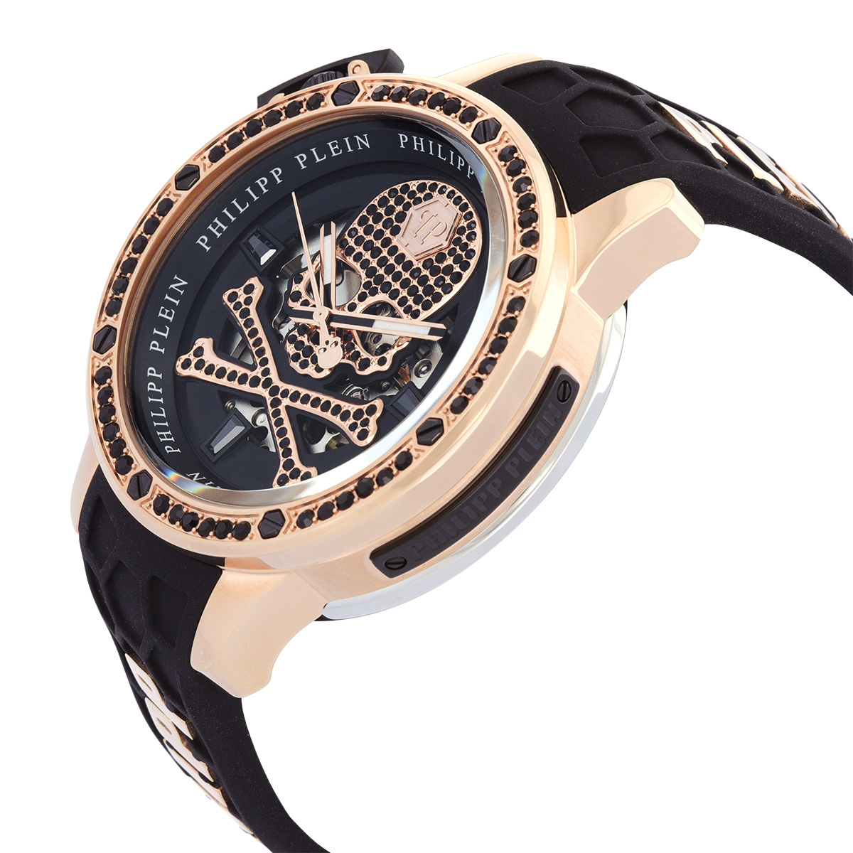 Philipp Plein Hyper Sport Automatic Crystal Black Dial Men's Watch ...