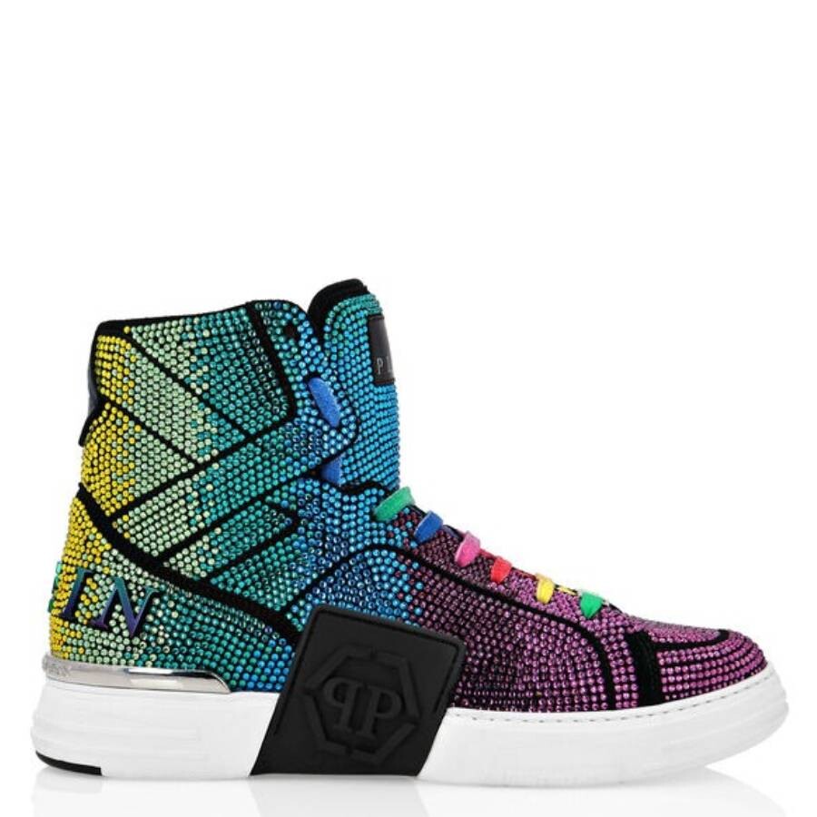 Philipp Plein Money Kicks Crystal Hi-Top Sneakers, Brand Size 39 ( US ...