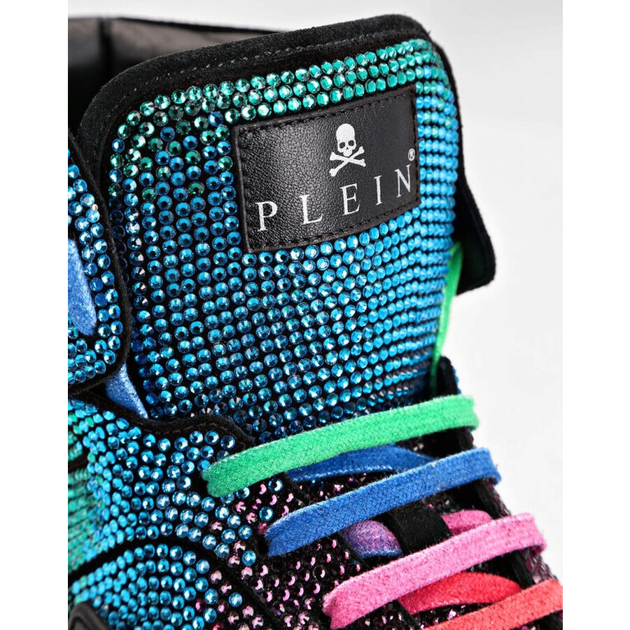 Philipp Plein Money Kicks Crystal Hi-Top Sneakers, Brand Size 39 ( US ...