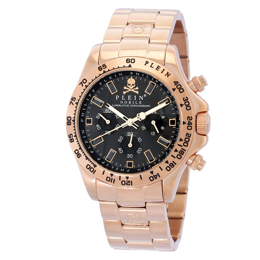 Philipp Plein Nobile Chronograph Quartz Crystal Black Dial Men's Watch ...