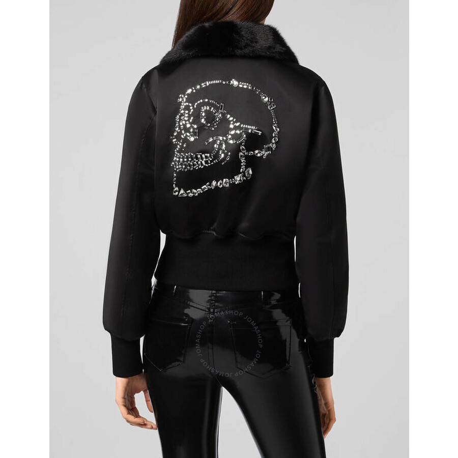 Philipp Plein Skull Crystal Look At Me Bomber Jacket, Size Large F20C ...