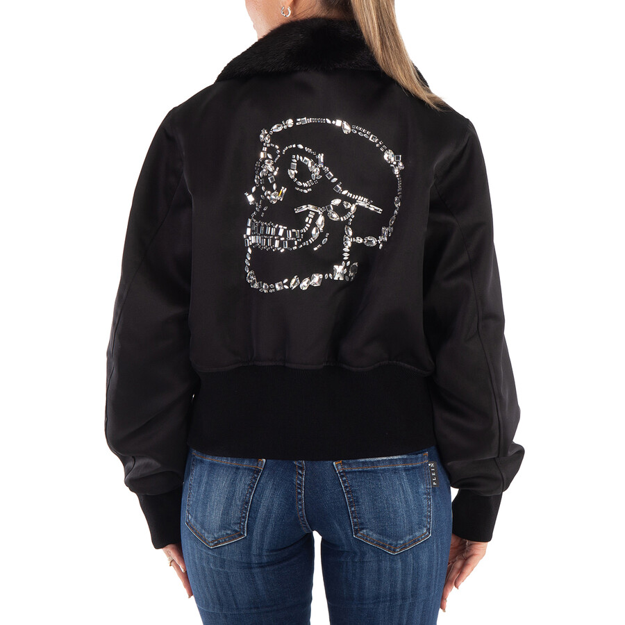 Philipp Plein Skull Crystal Look At Me Bomber Jacket, Size Large F20C ...