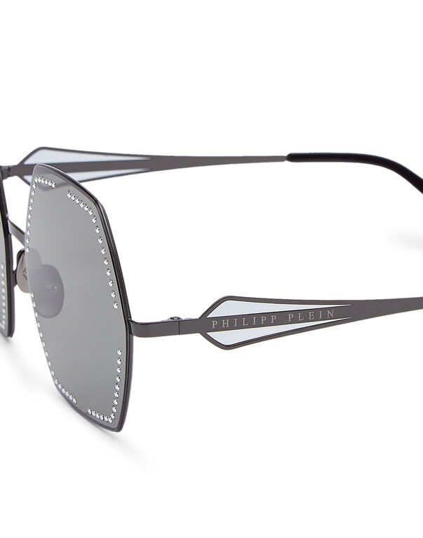 Philipp Plein Statement Hexagonal Ladies Sunglasses 000-WES0081-PTE003N ...