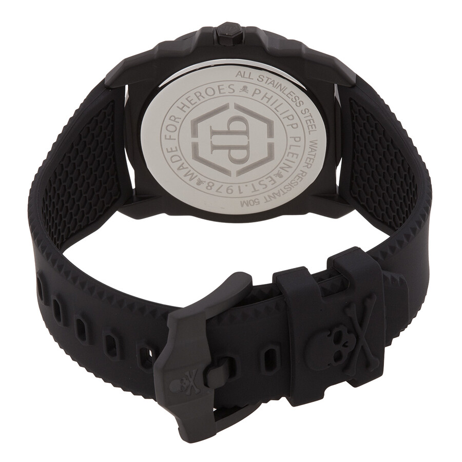 Philipp Plein The Skull King Quartz Crystal Black Dial Men's Watch ...