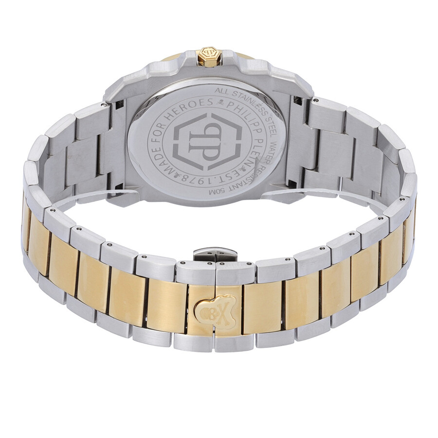 Philipp Plein The Skull King Quartz Silver Dial Two-Tone Men's Watch ...