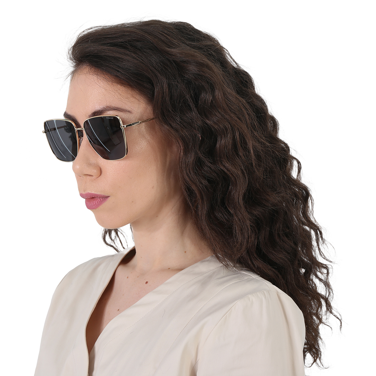 Polaroid Core Grey Polarized Square Ladies Sunglasses PLD 6164/G/S 0RHL ...