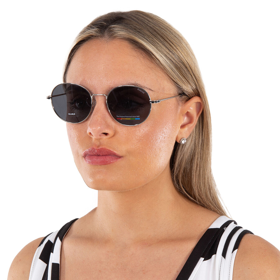 Polaroid Polarized Grey Round Unisex Sunglasses PLD 6105/S/X 0010/M9 53 ...