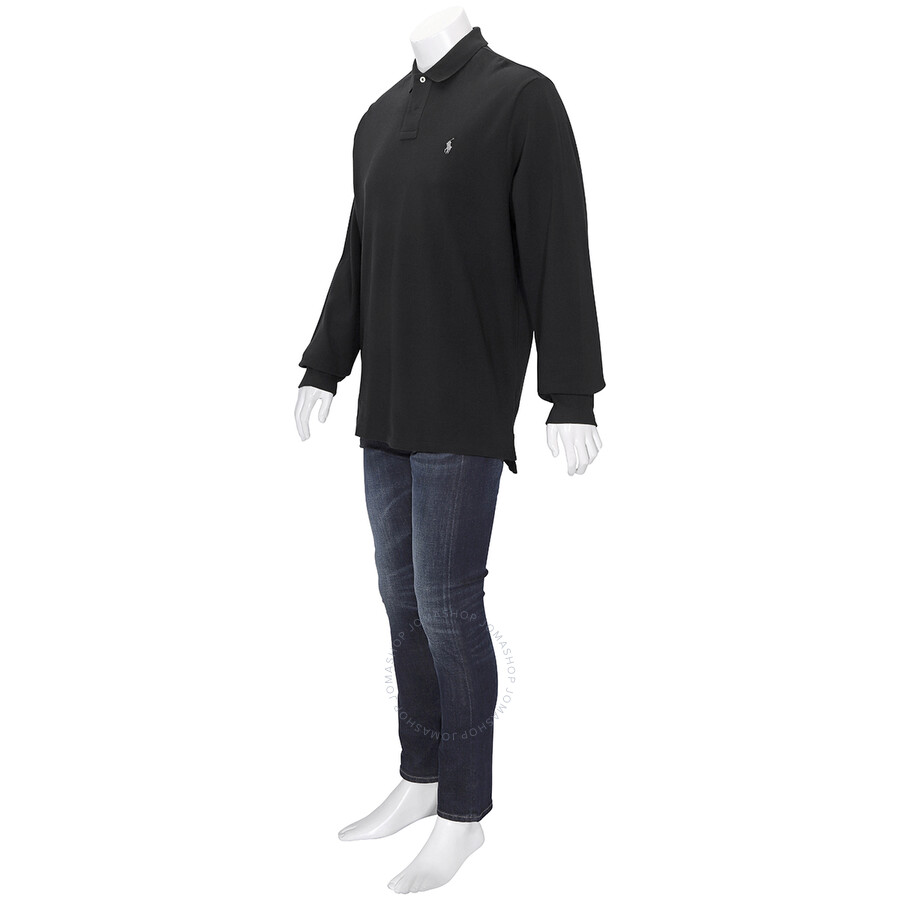 Polo Ralph Lauren Classics Men's Black Slim Fit Polo Shirt, Size Large ...