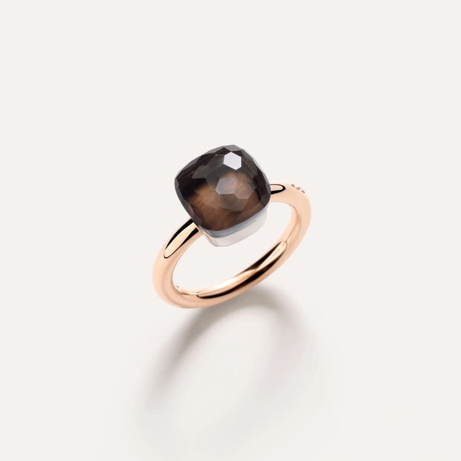 Pomellato Ring Nudo Classic Smoky Quartz Size 52 - Size 6 - PAA1100 ...