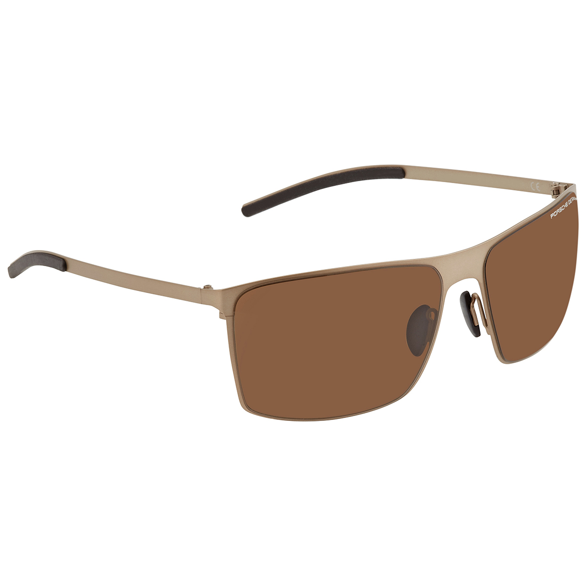 Porsche Design Brown Rectangular Men's Sunglasses P8667 D 64 ...
