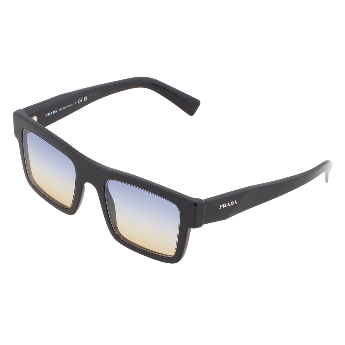 Prada Blue Shaded Yellow Rectangular Men's Sunglasses PR 19WS 1AB06Z 52 ...