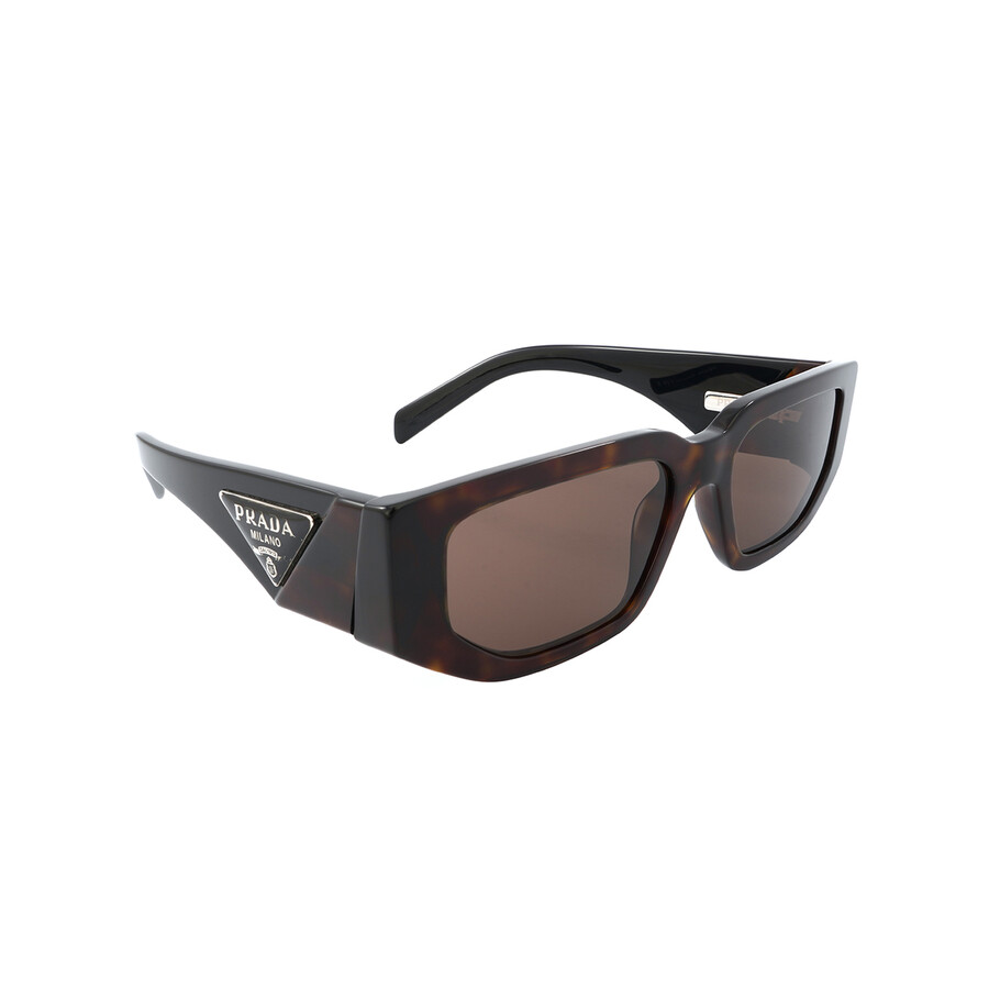 Prada Dark Brown Rectangular Men's Sunglasses PR 09ZS 2AU06B 54 ...