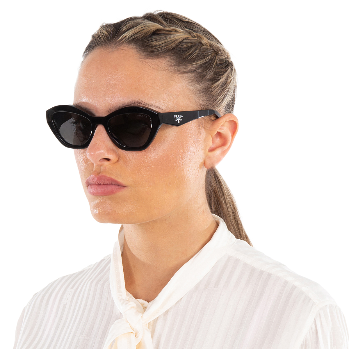 Prada Dark Grey Cat Eye Ladies Sunglasses PR A02S 16K08Z 8056597967860 ...