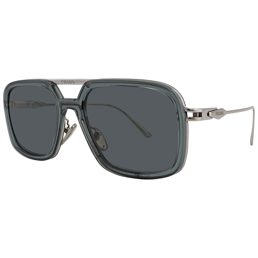 Prada Dark Grey Navigator Men's Sunglasses PR 57ZS 19F09T 55 ...
