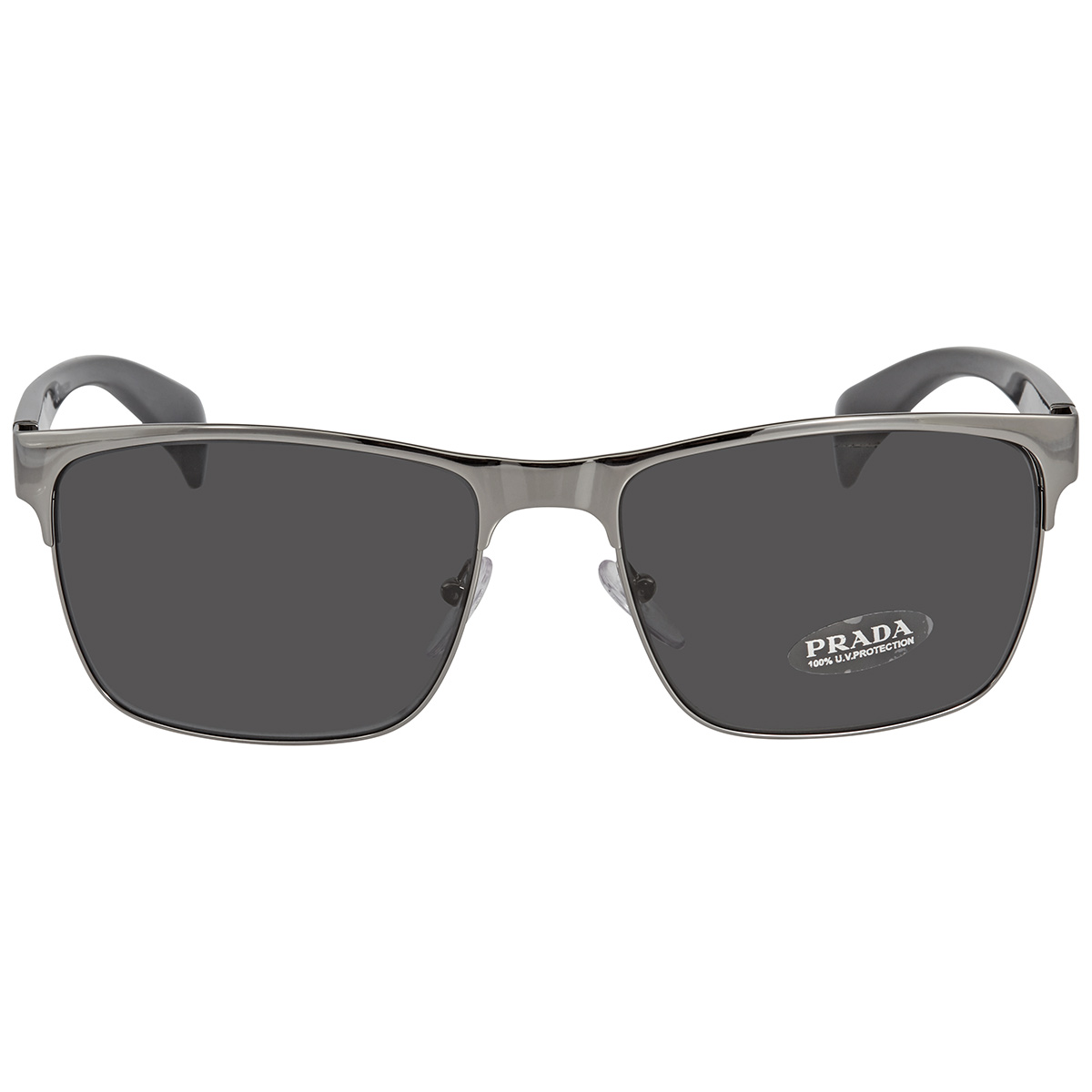 Prada Dark Grey Rectangular Men's Sunglasses PR 51OS 5AV5S0 58 ...