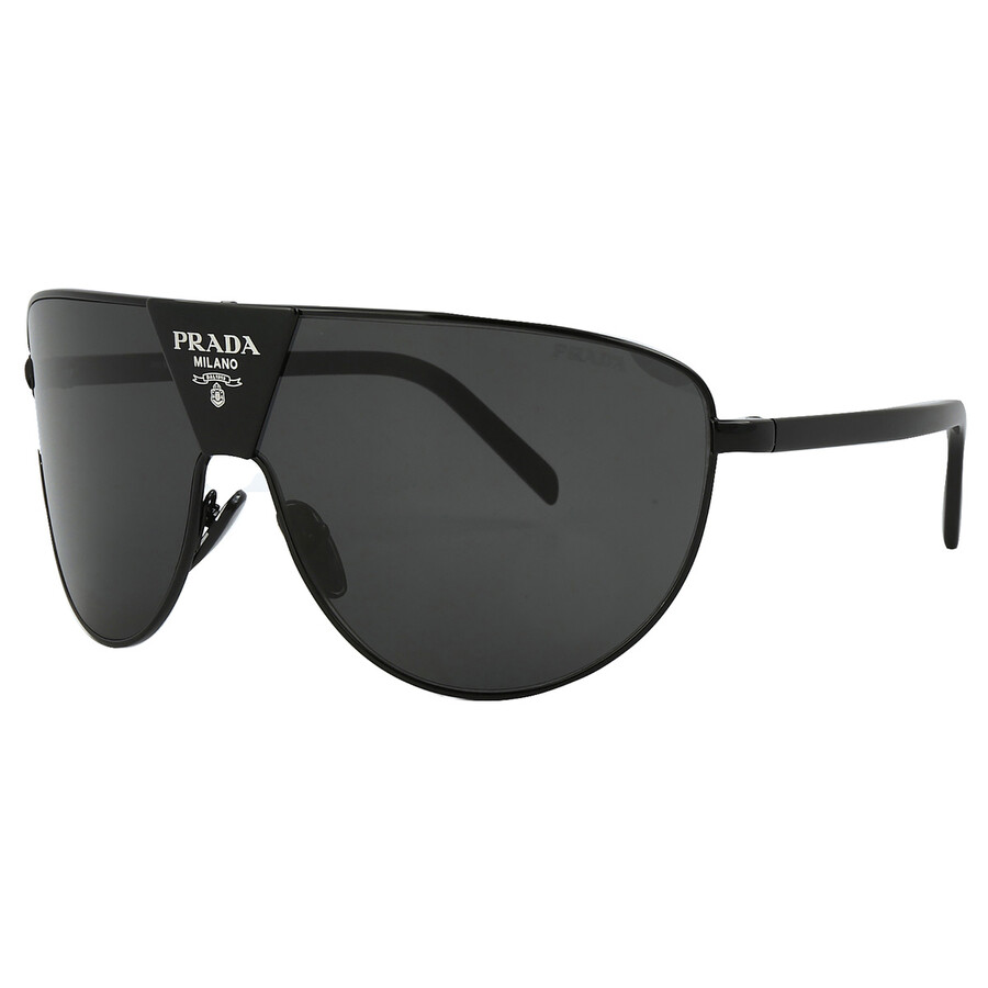 Prada Dark Grey Shield Unisex Sunglasses PR 69ZS 1AB5S0 37 ...